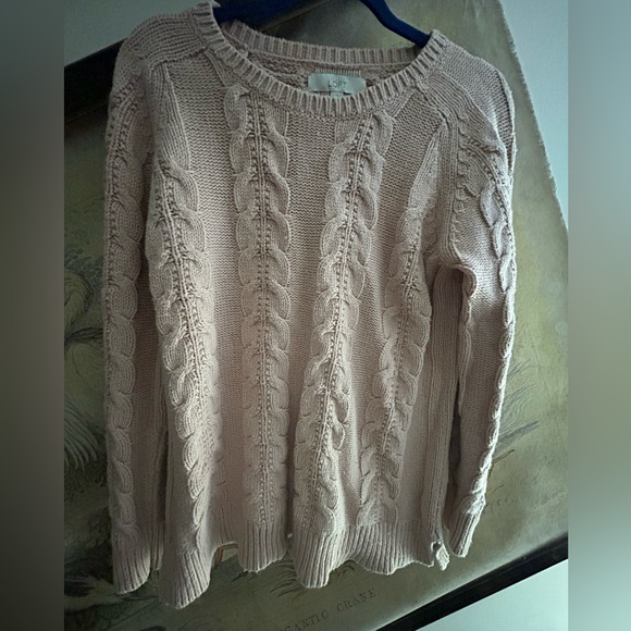LOFT | Sweaters | Loft Cable Stitch Sweater Sz Large | Poshmark